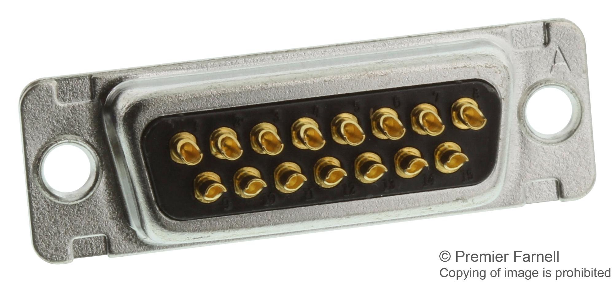 L77DA15S Amphenol Communications Solutions, D Sub Connector, DB15, 15 Contacts