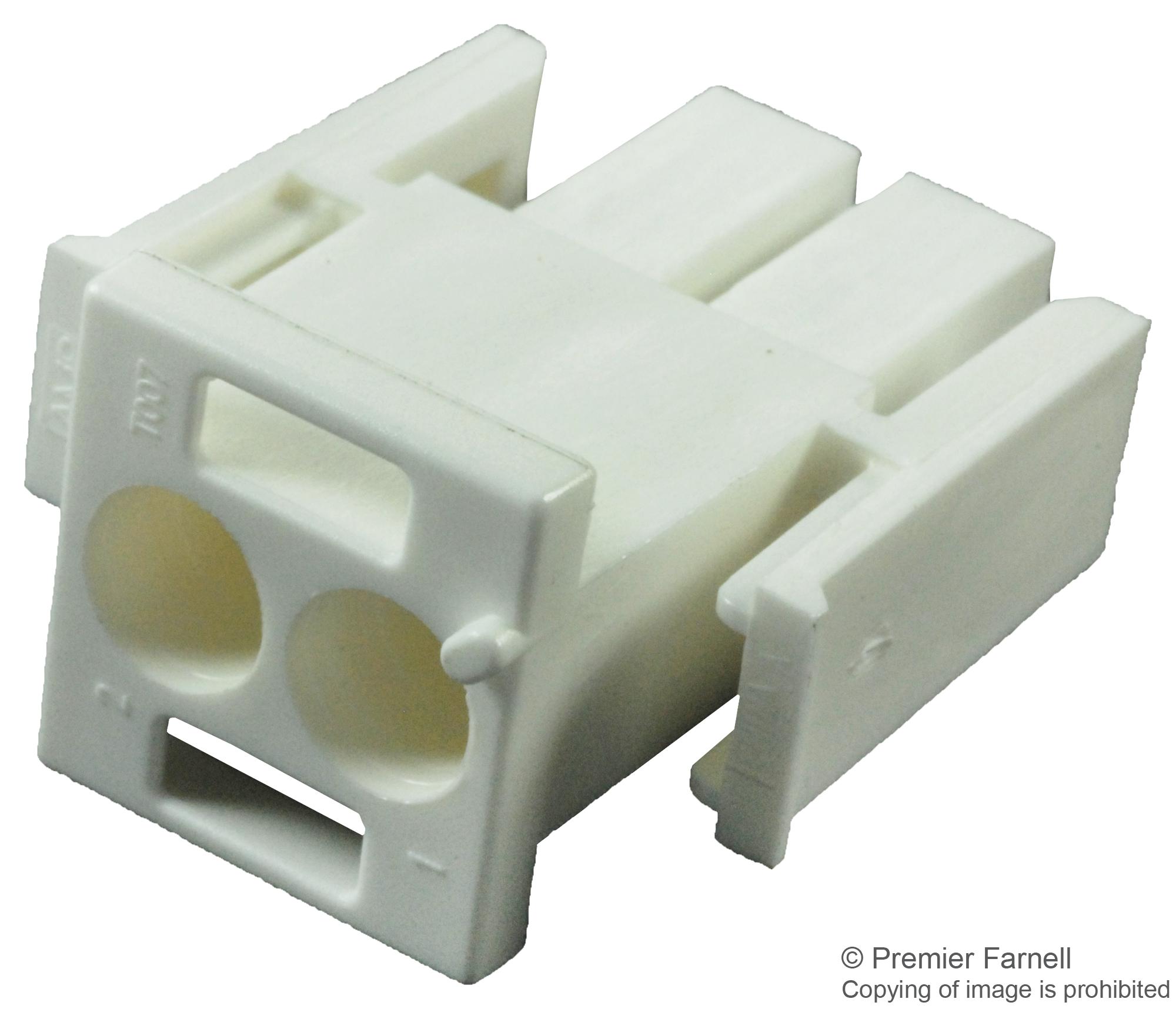 Connector Housing, Universal MATE-N-LOK Series, Plug, 2 Positions, 6.35 mm