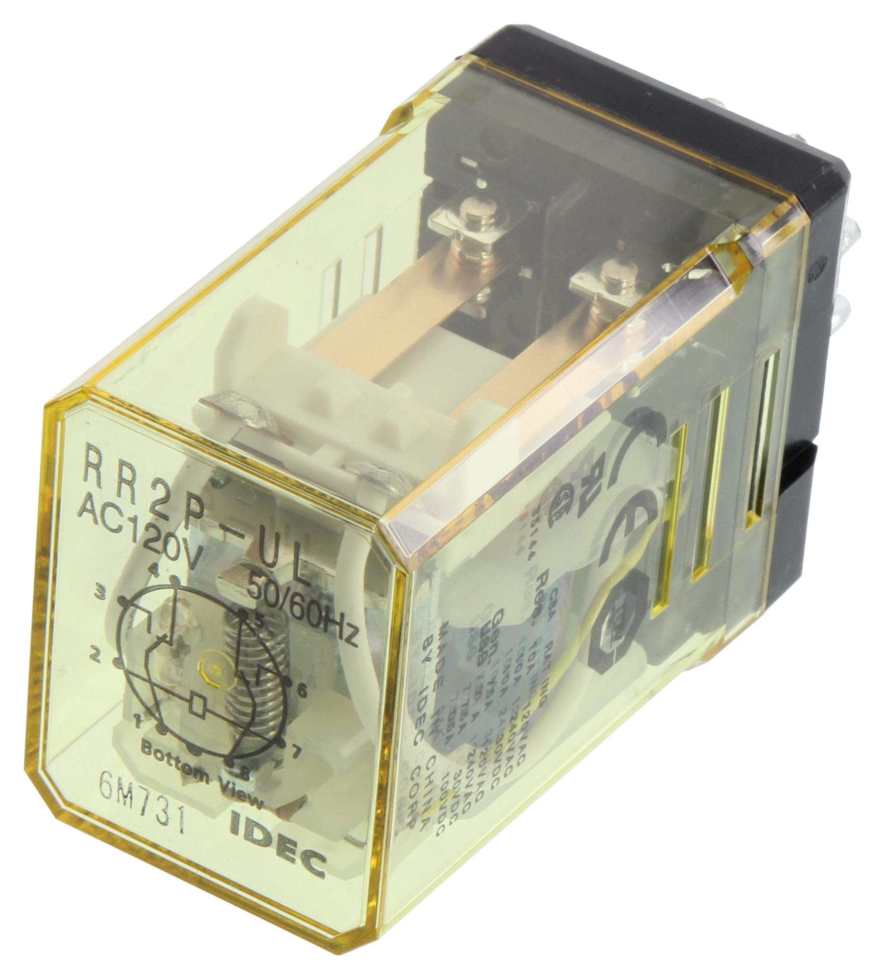 RR2P-ULAC120V Idec, Power Relay, DPDT, 120 VAC