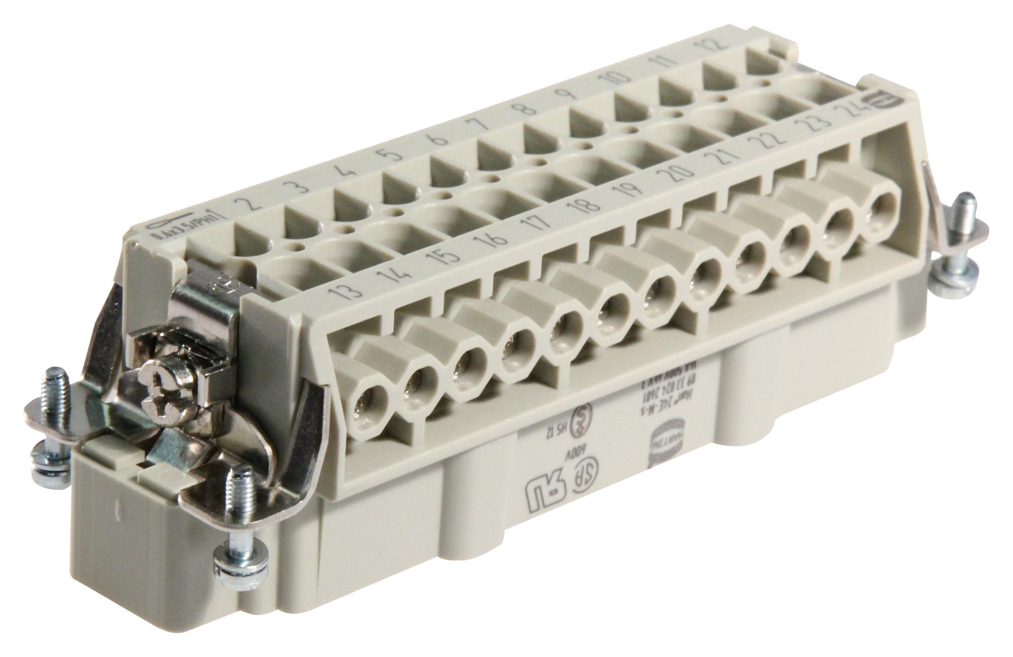 Heavy Duty Connector, 24+PE Signal, UL508, Han E Series, Insert, 24 ...