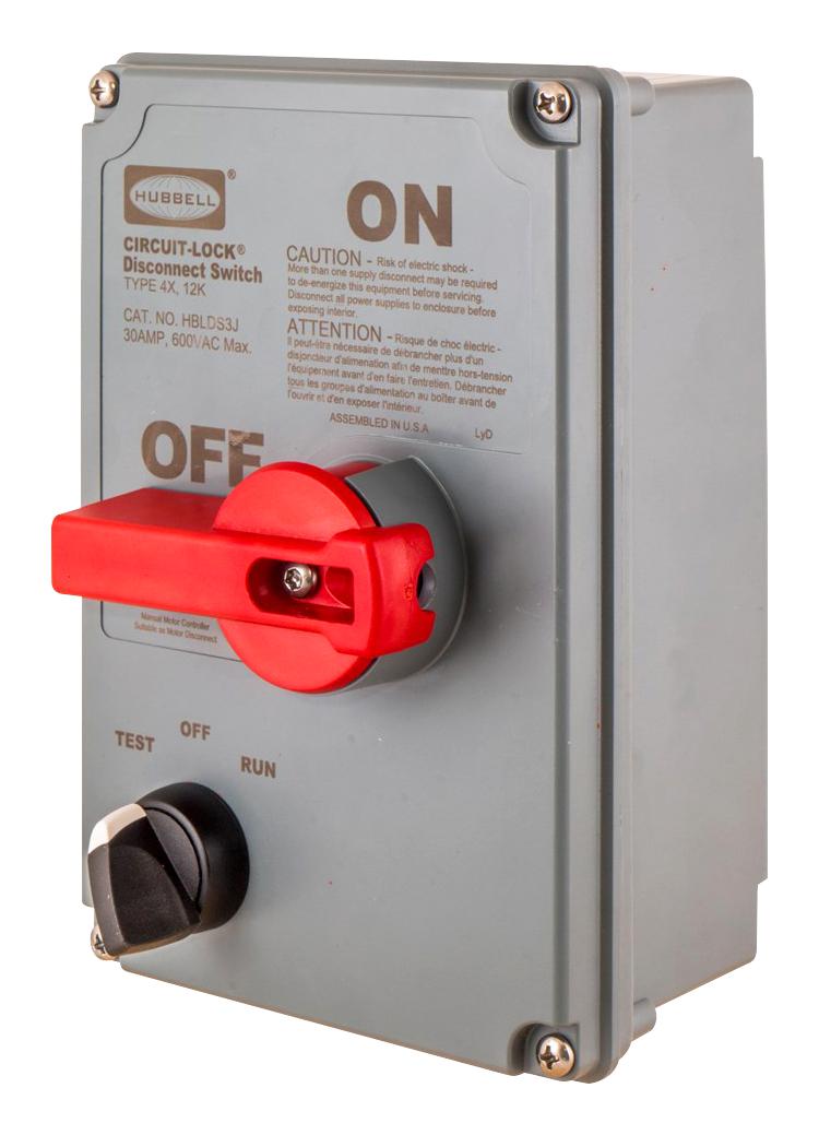 HBLDS3SSJ Hubbell Wiring Devices, Switch Disconnector, Disconnect ...