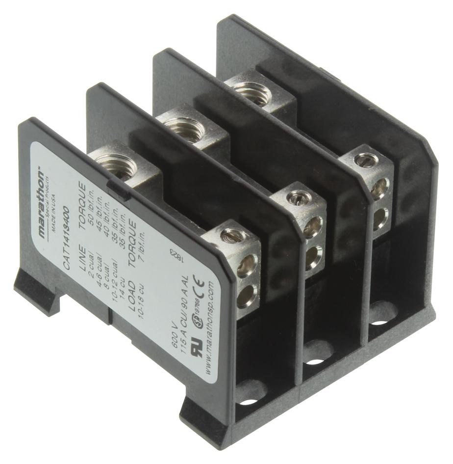 1413400 Marathon Special Products, Panel Mount Barrier Terminal Block ...