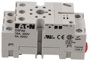 D3PA6 EATON CUTLER HAMMER, Relay Socket, DIN Rail, Panel | Newark ...
