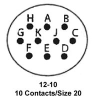 KPT01B12-10P Itt Cannon, Circular Connector, KPT Series, Cable Mount ...