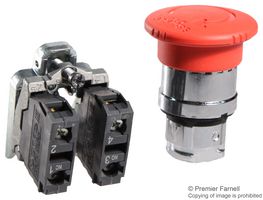XB4BS8445 Schneider Electric, Emergency Stop Switch, SPST-NO, SPST-NC